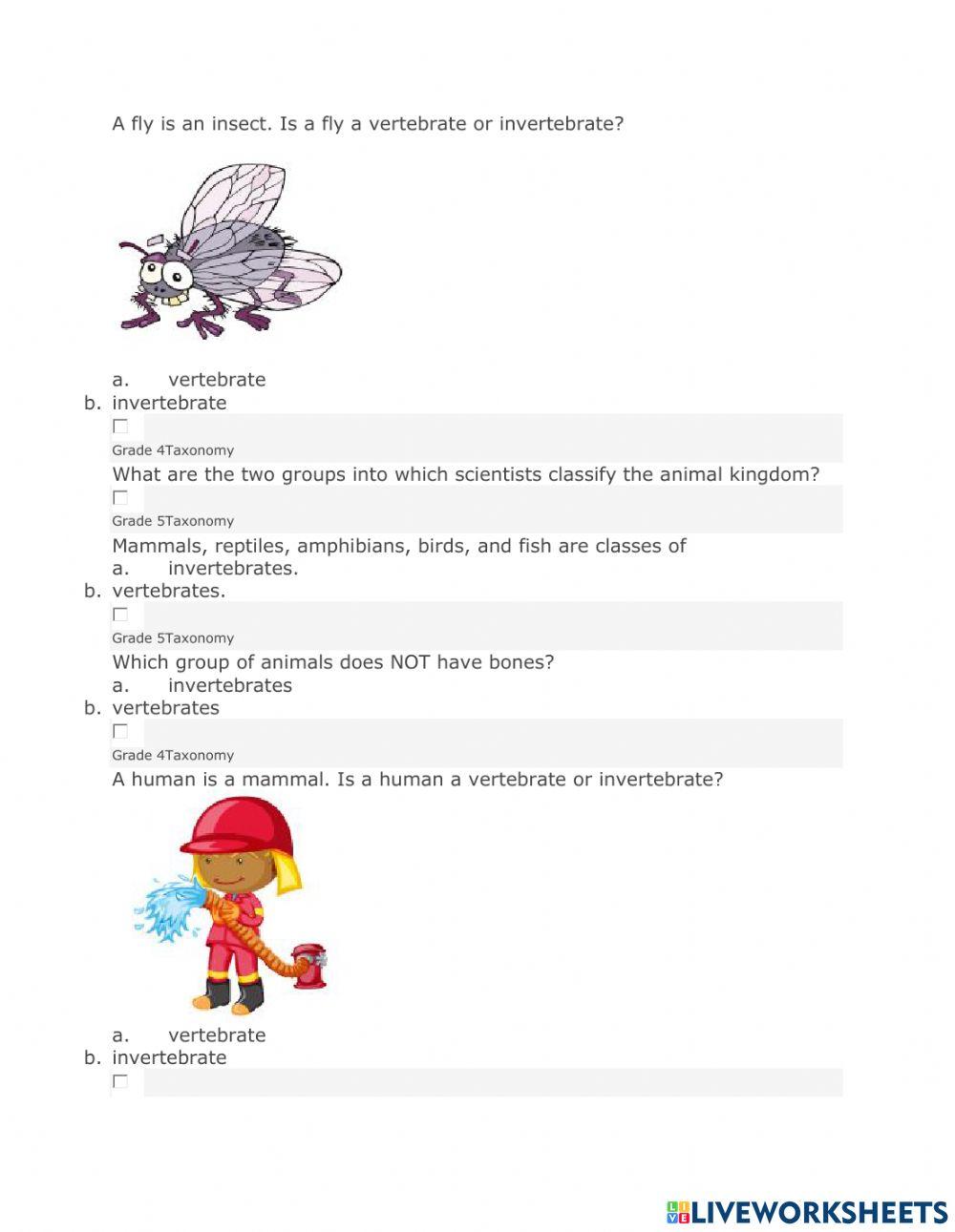 Vertebrates and invertebrates | shibu ghimire | Live