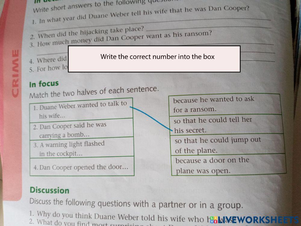 M6 Unit 5 In focus worksheet | Live Worksheets