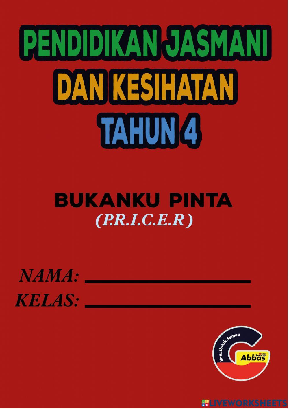Unit 13 Lebam Dan Terseliuh Pricer Tahun 4 Worksheet Live Worksheets