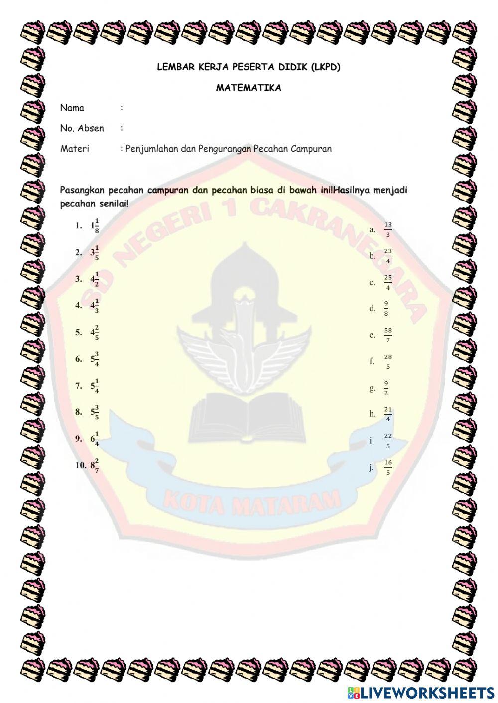 Halaman 9 worksheet | Live Worksheets