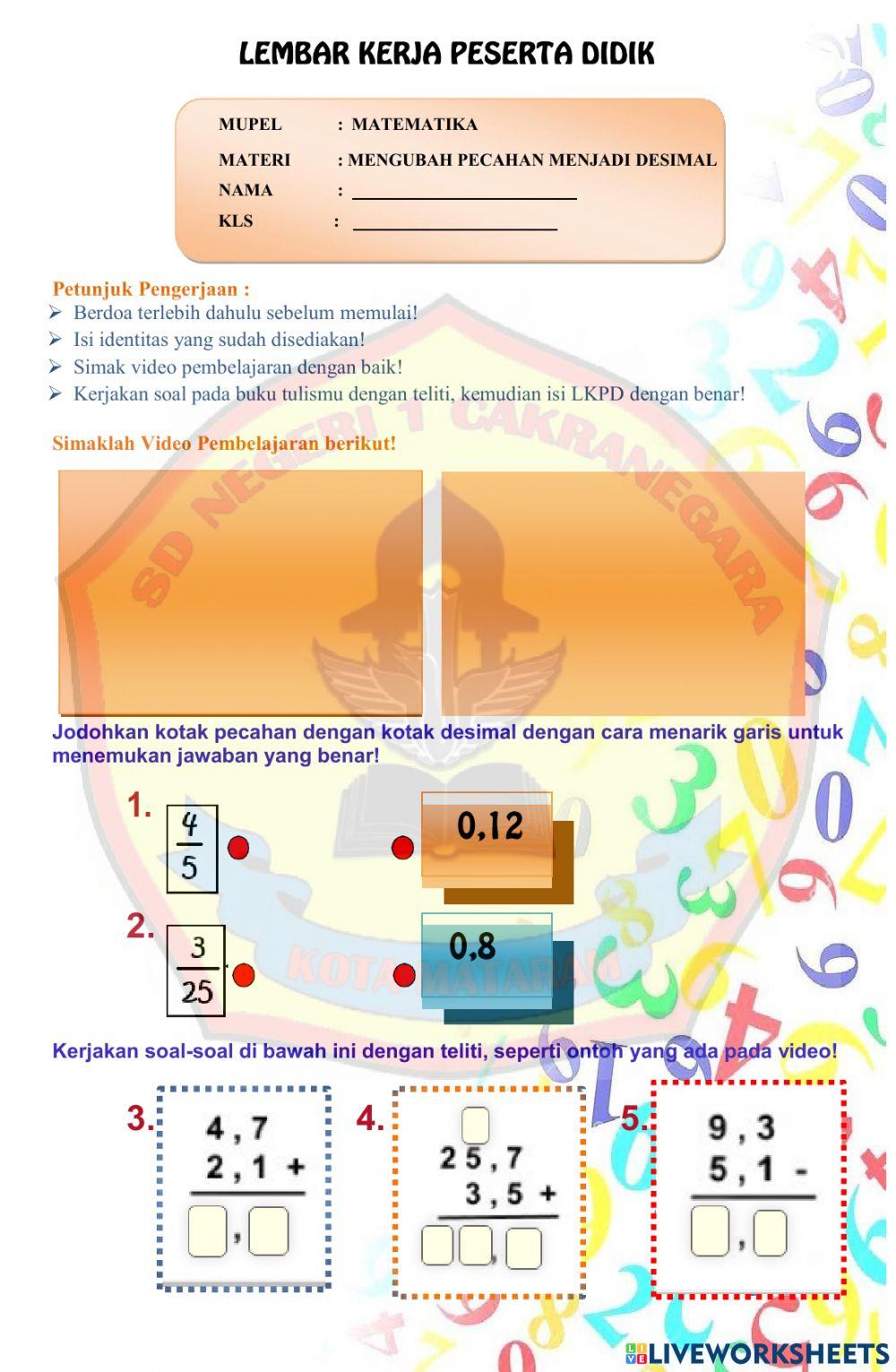 Halaman 10 worksheet | Live Worksheets