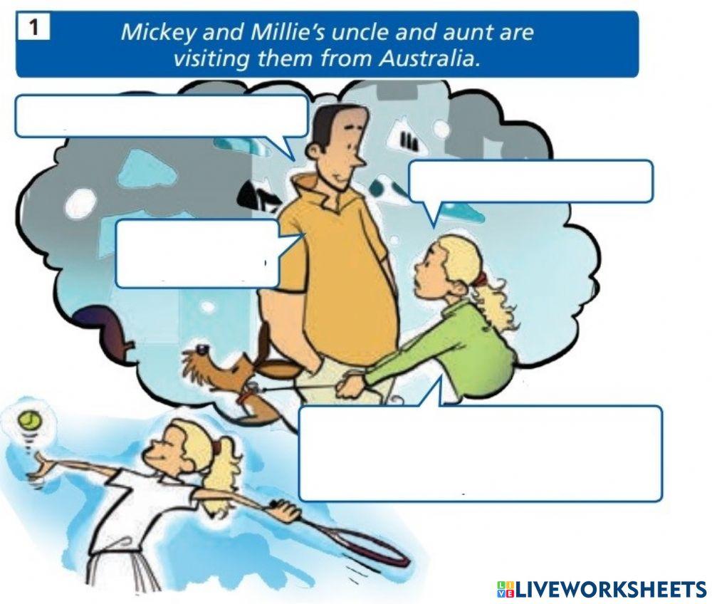 Mickey, Millie … | Free Interactive Worksheets | 1353121