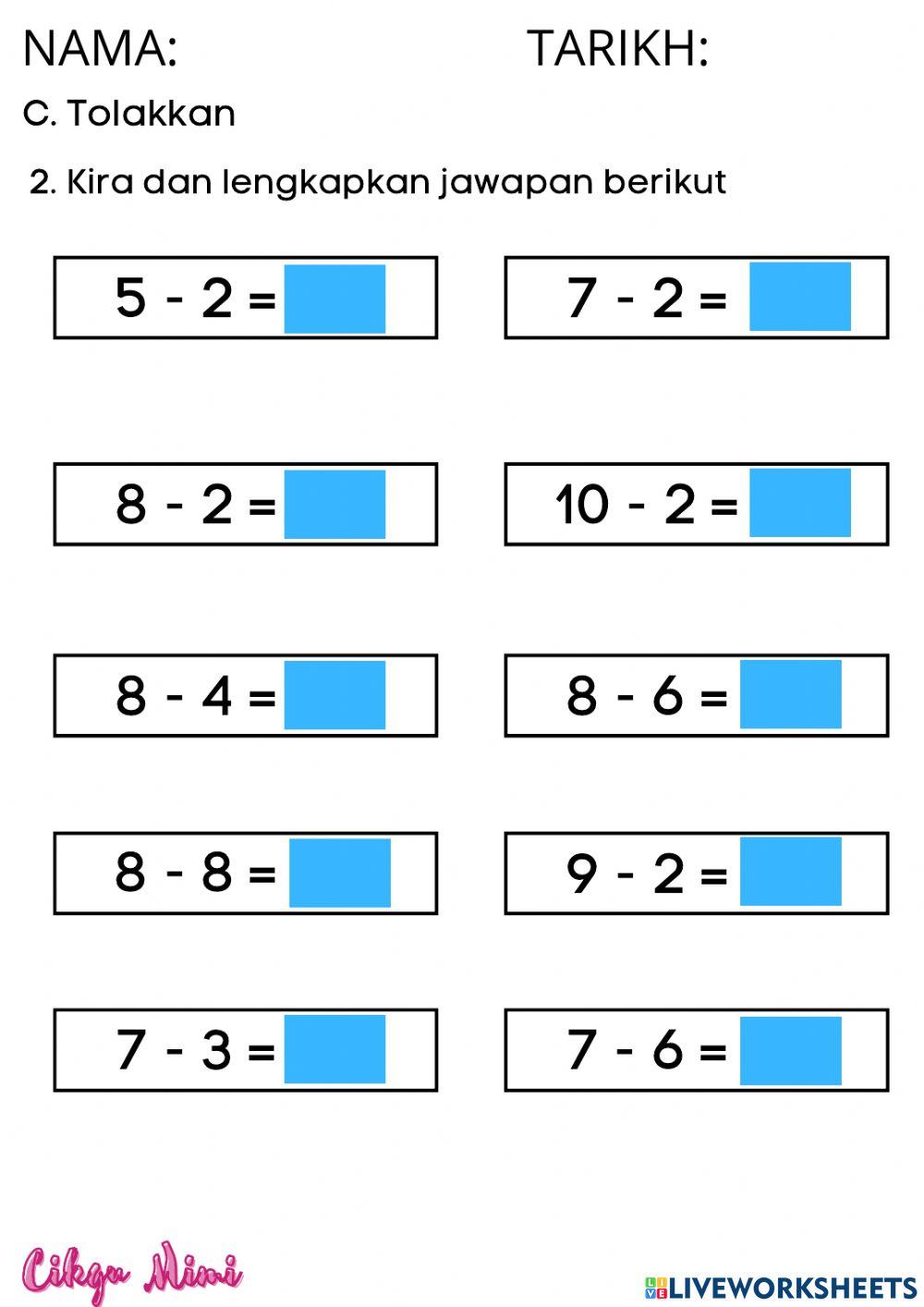 1353596 | Tolak 1-10 | teachersharifahmimi