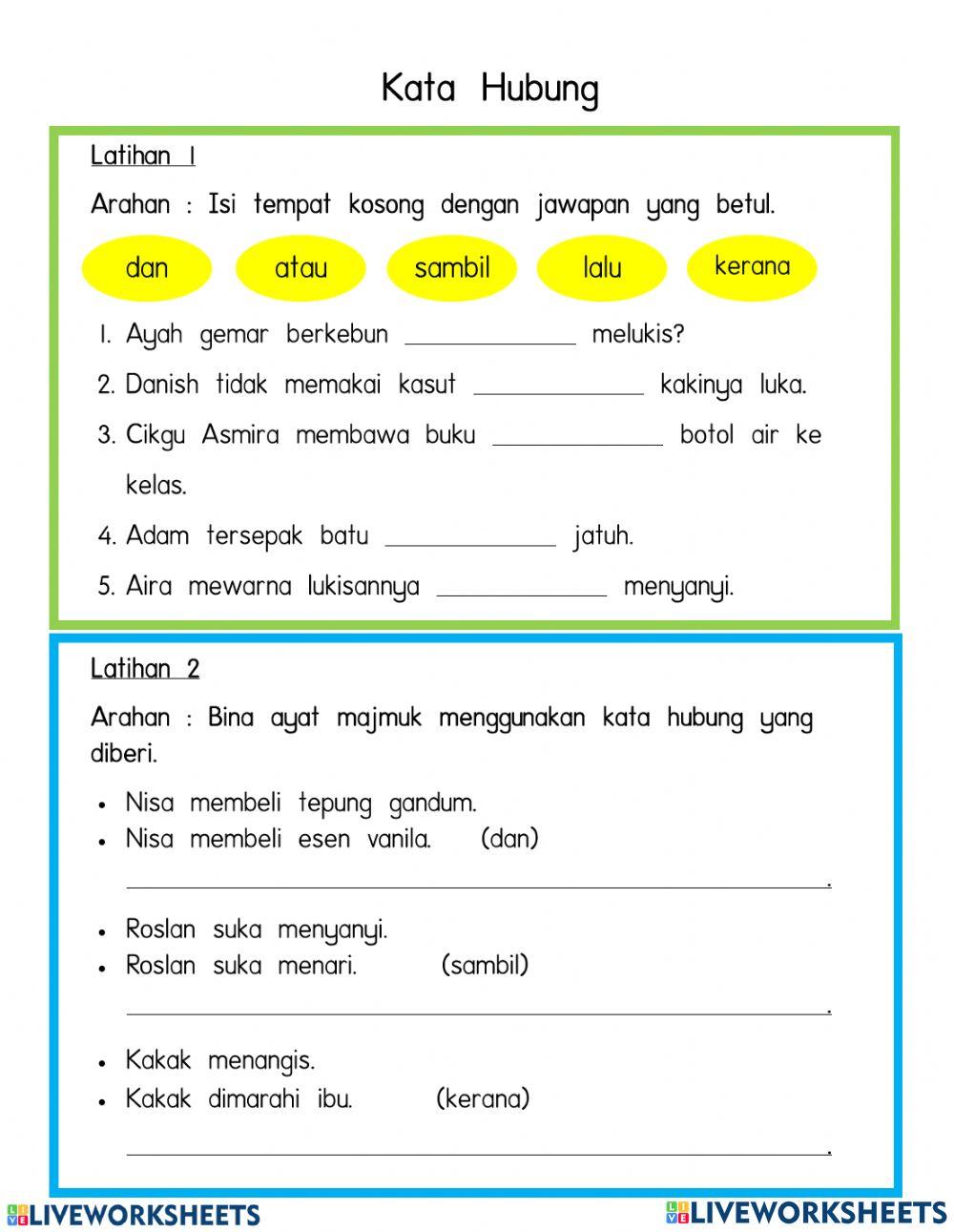 KATA HUBUNG online exercise for | Live Worksheets