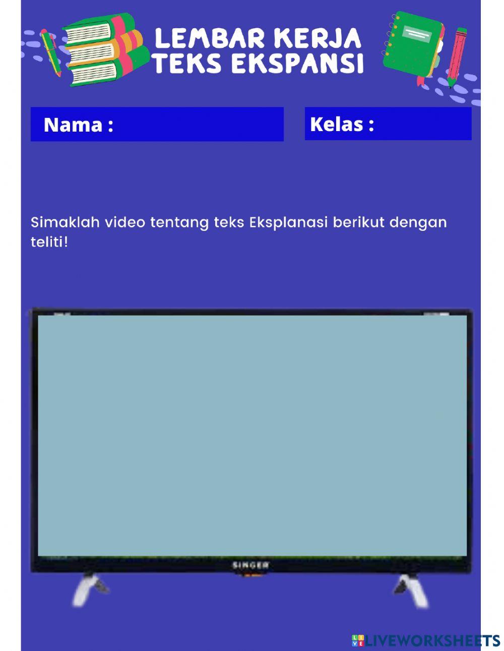 Teks eksplanasi | Free Interactive Worksheets | 1353851