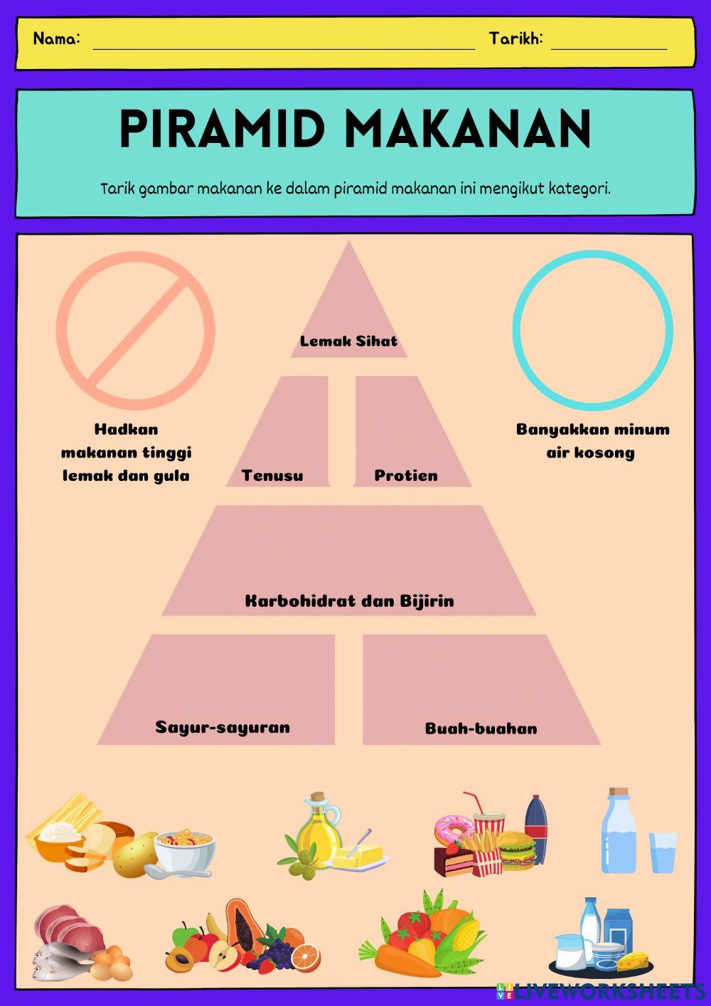 Piramid makanan… | Free Interactive Worksheets | 1354142