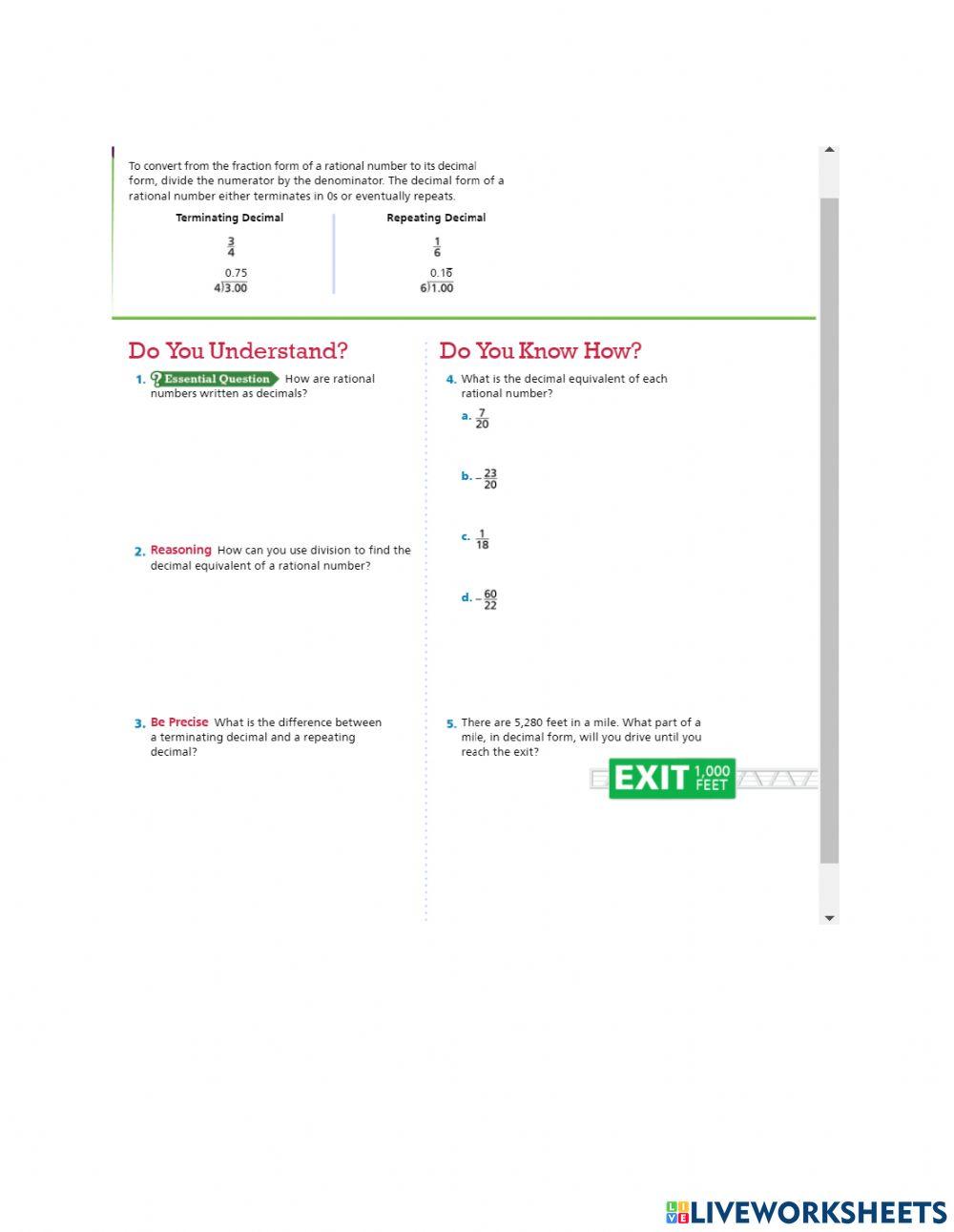 1-2 Lesson worksheet | Live Worksheets