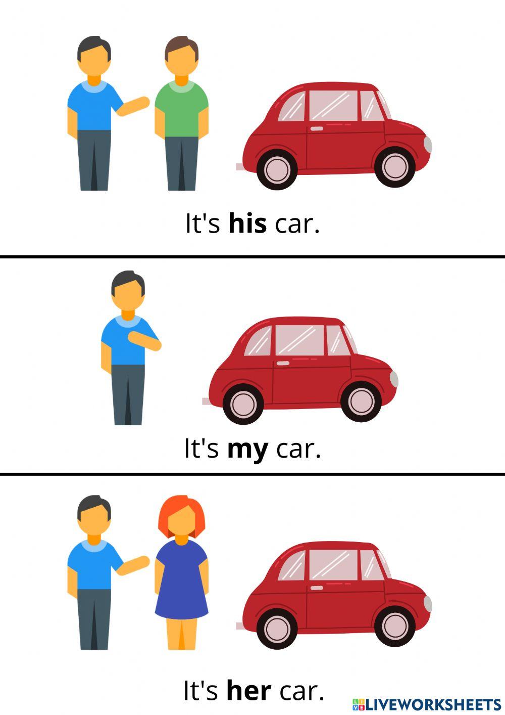 His her my | Free Interactive Worksheets | 1354983