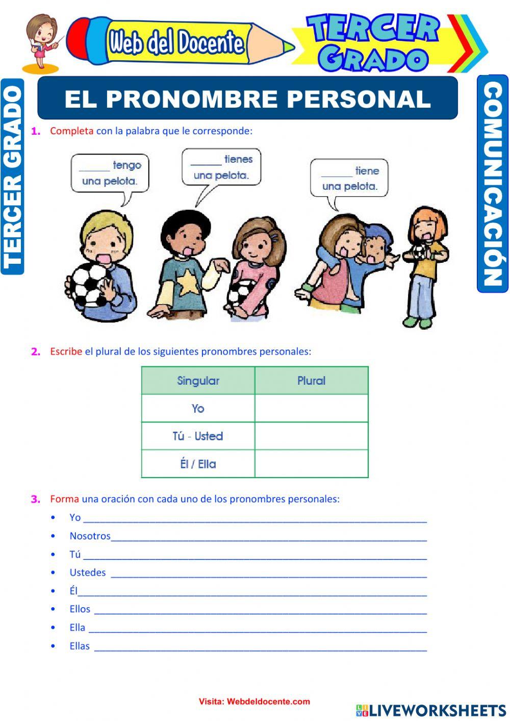 Pronombres pers… | Free Interactive Worksheets | 5154269