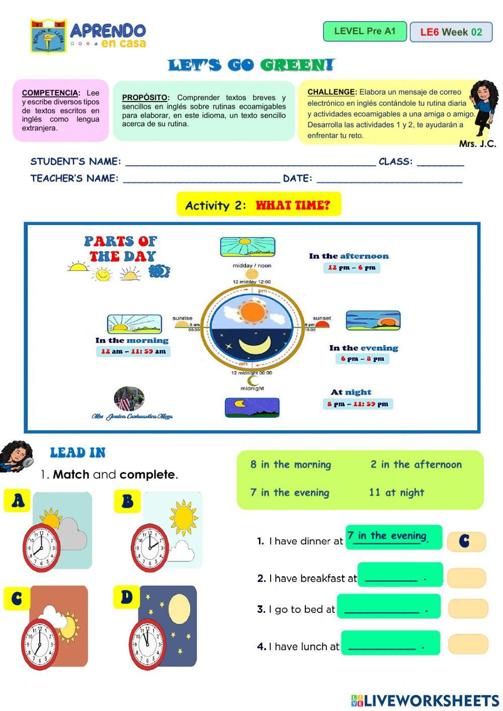What time? | Live Worksheets