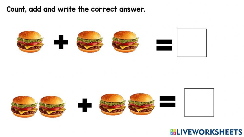 1355603 | Addition of 1 - 5 | TcMunirah | LiveWorksheets