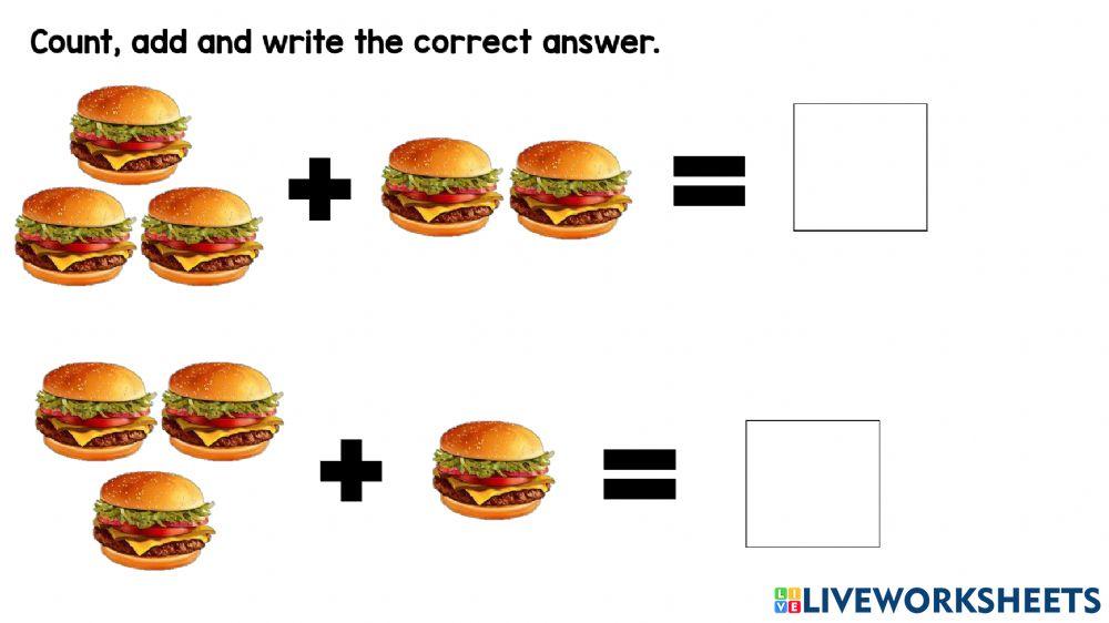 1355603 | Addition of 1 - 5 | TcMunirah | LiveWorksheets