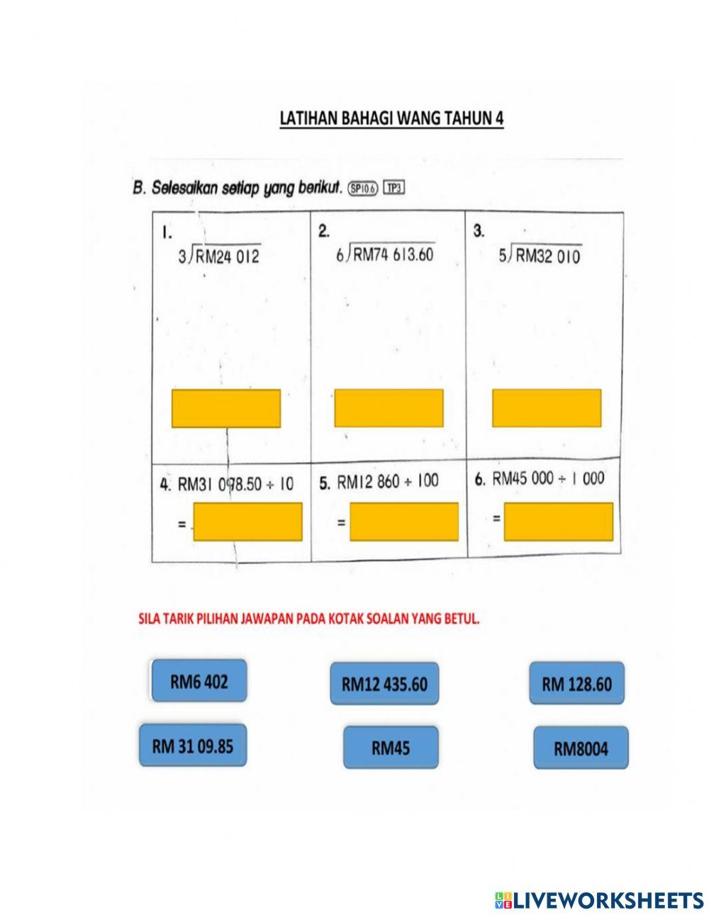 1355712 | Bahagi wang tahun 4 | SITI MAZLINA BINTI