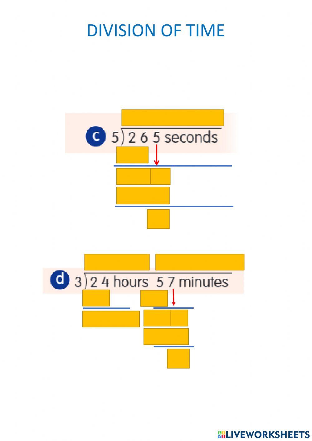 Division of time 1356220 | TcrHairul79 | LiveWorksheets