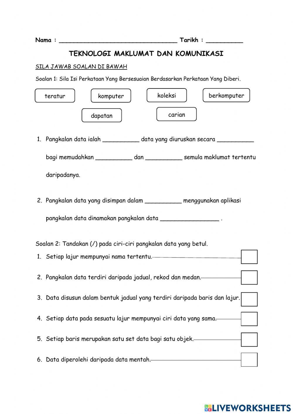 1356371 | Pangkalan Data | muhamadhaxx | LiveWorksheets