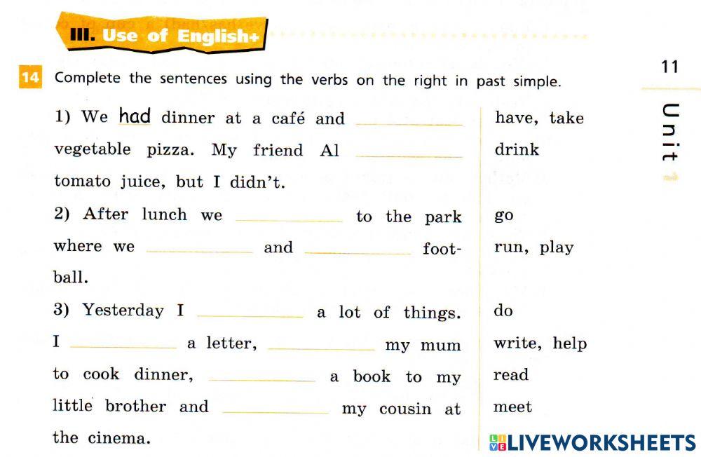 Rainbow English 5 WB p.12, ex.14 1356754 | Юлия Орандовна