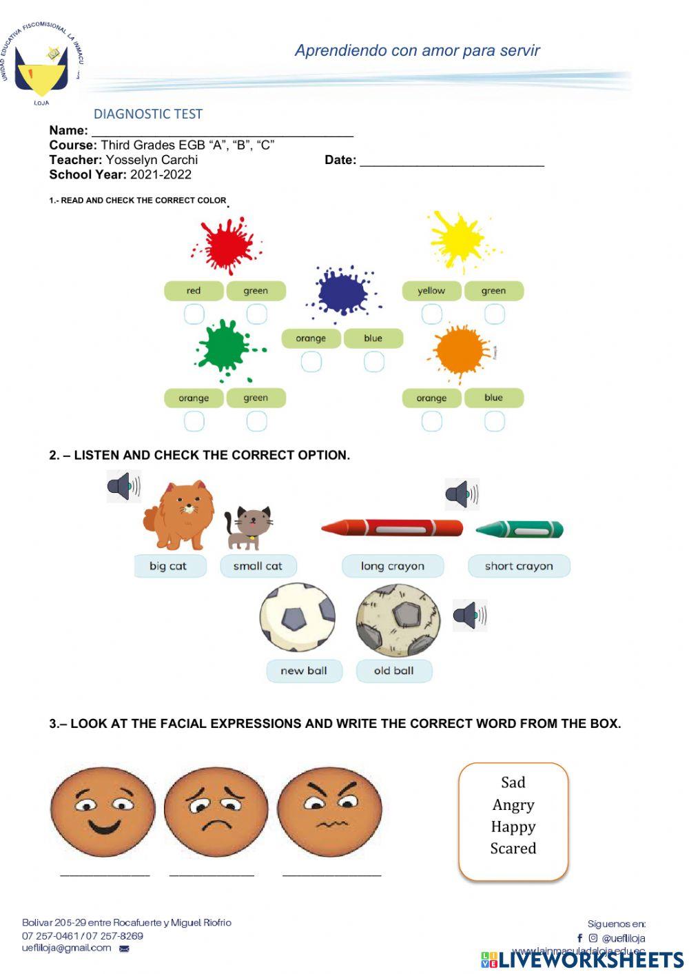 1357164 | Diagnostic Test 3 grade | Lizyoss