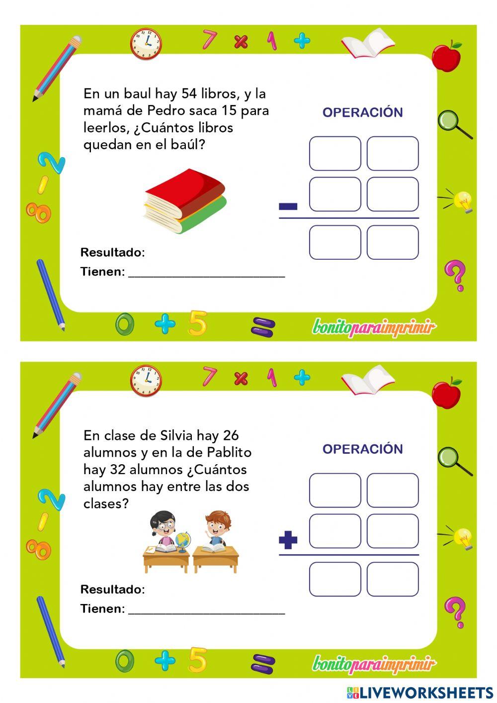 Sumas Y Restas Con Problemas - Image to u