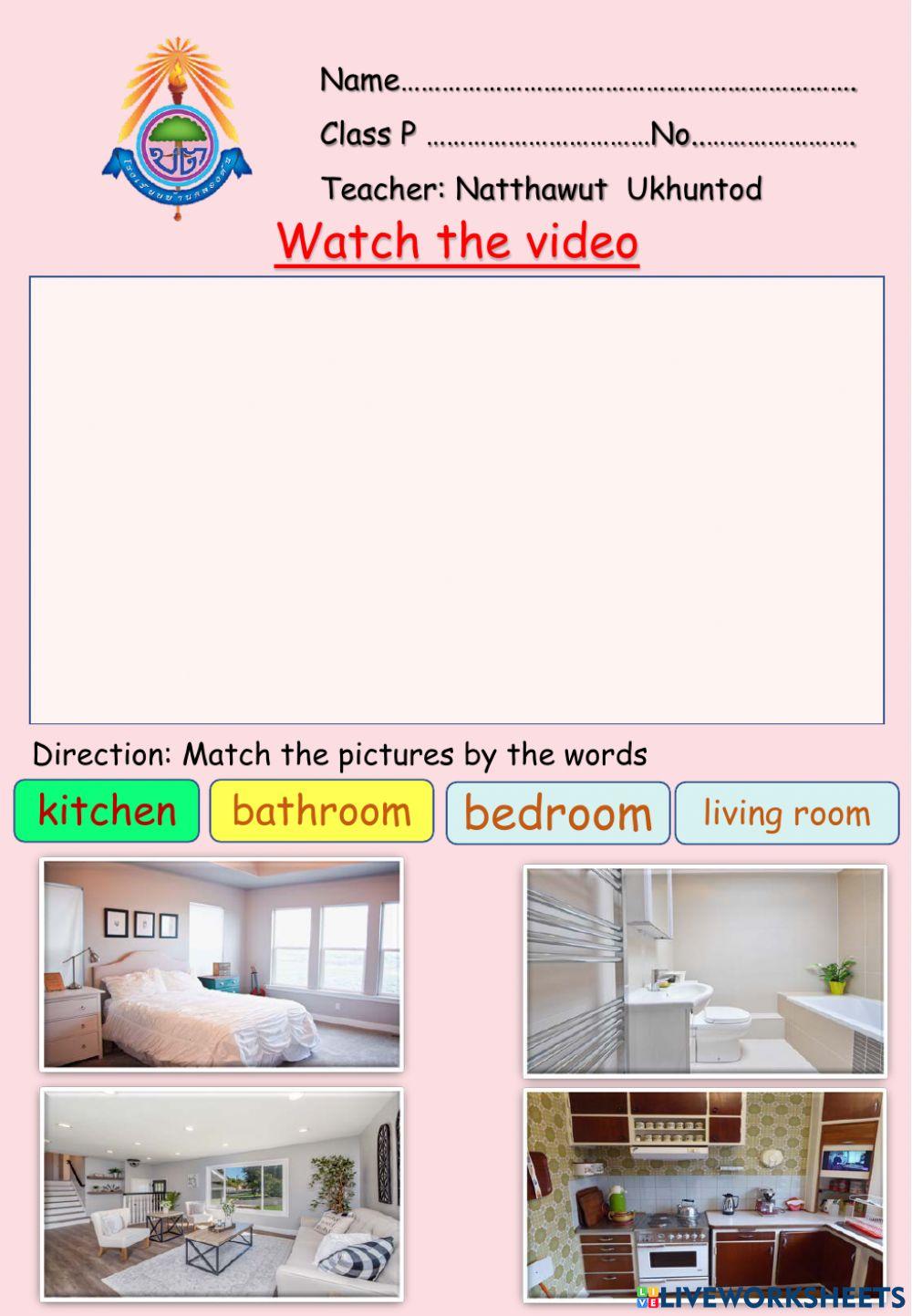 At home online exercise for 2 | Live Worksheets