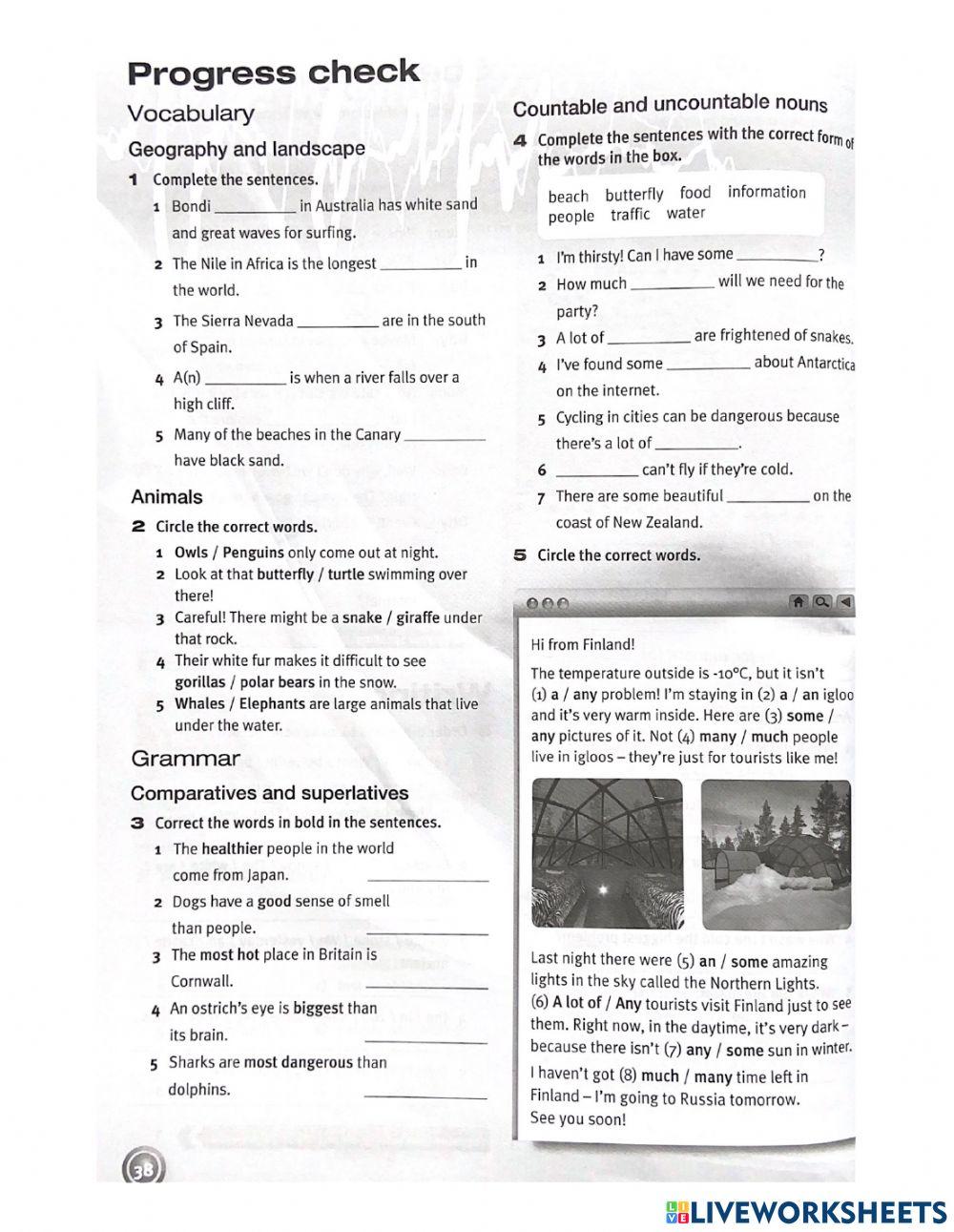 Writing a geographical description worksheet | Live Worksheets