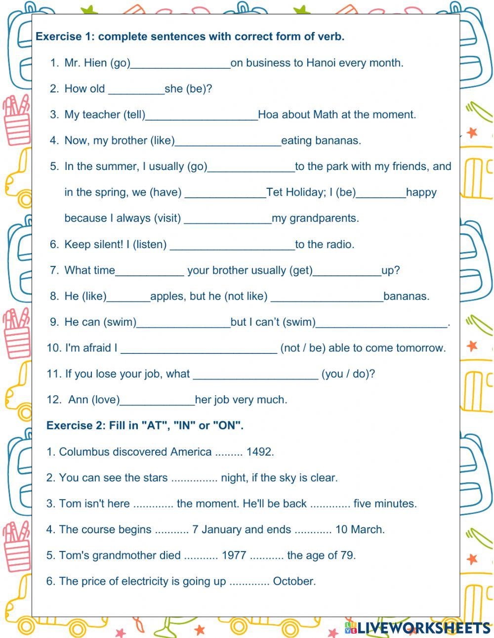 WEEK 1 HOMEWORK… | Free Interactive Worksheets | 3850164