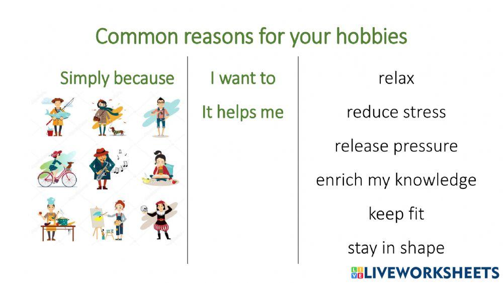 Speaking - hobbies worksheet | Live Worksheets