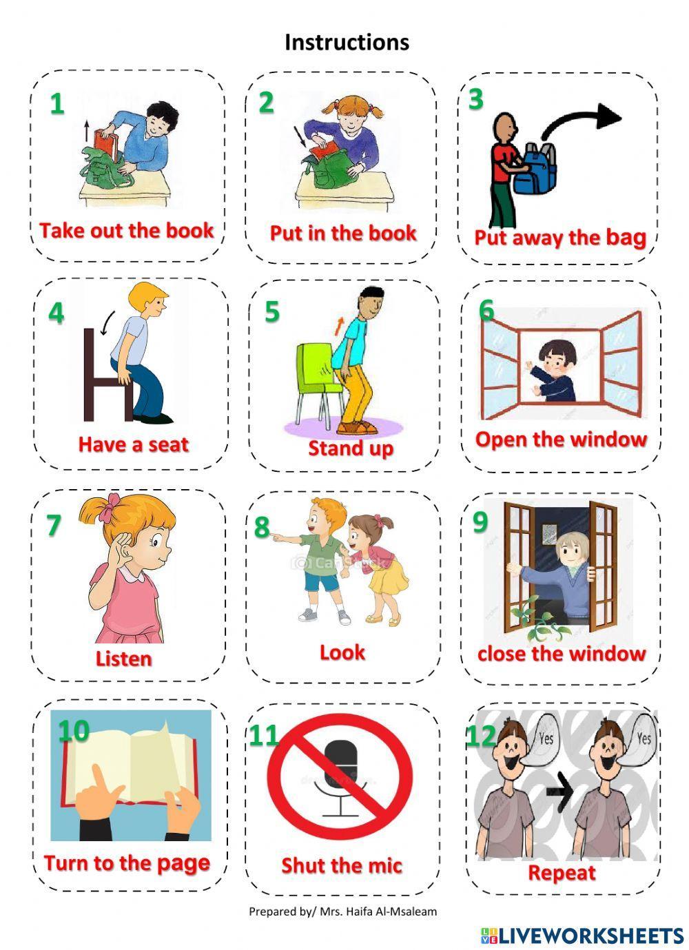 Instructions in the classroom 1358536 | Mrs.Haifa | Live Instructions in the classroom 1358536 | Mrs.Haifa | Live