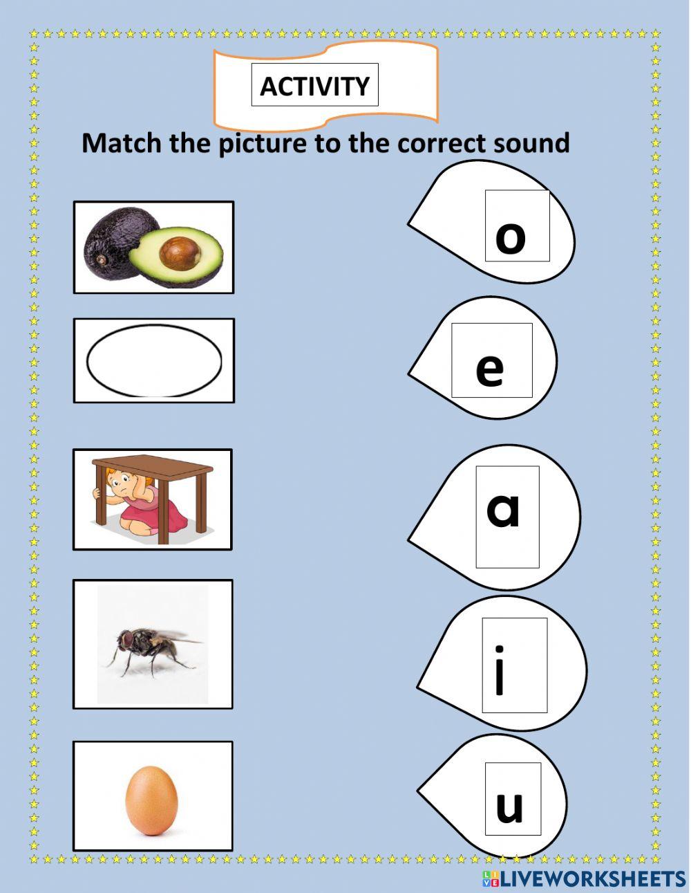 Vowel sounds interactive exercise | Live Worksheets