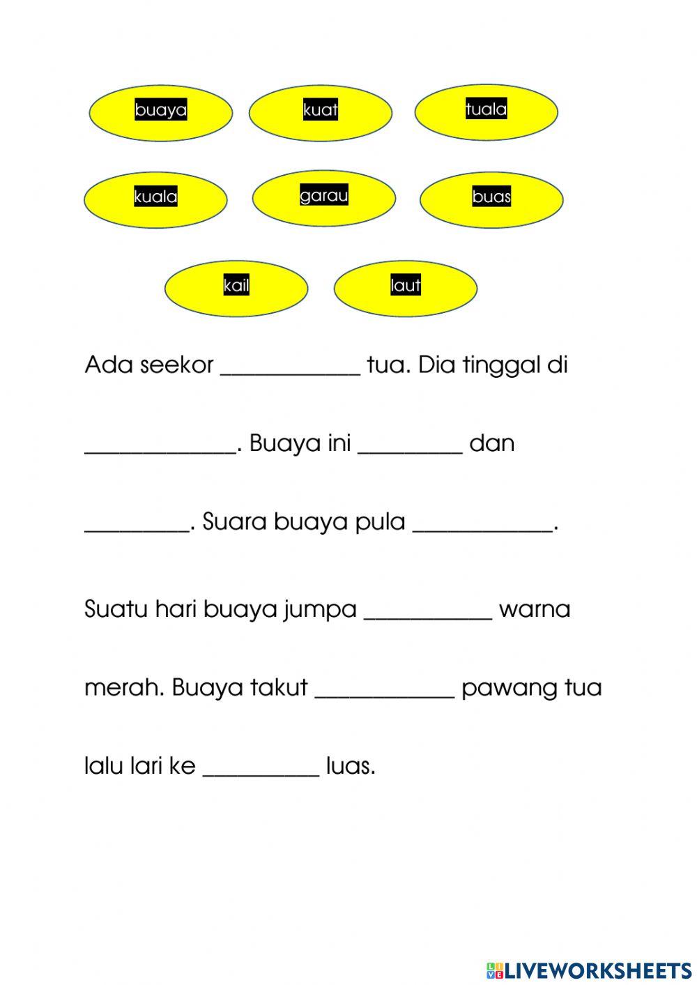 Bacaan mudah 1358911 | DAYANA | Live Worksheets