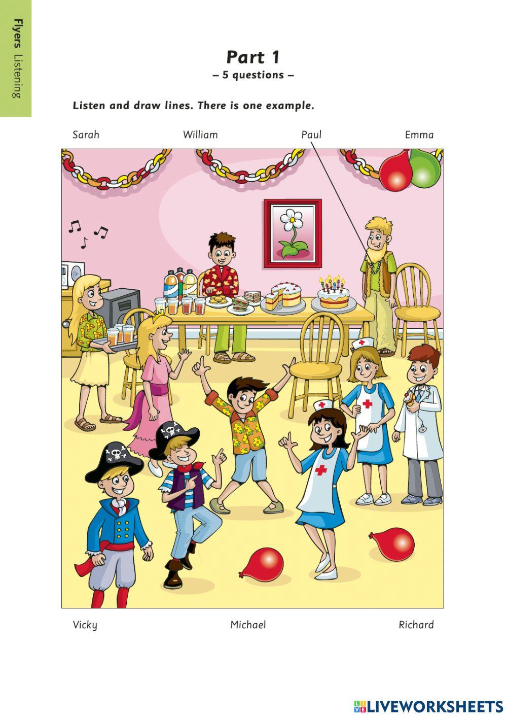 Flyers test vol… | Free Interactive Worksheets | 6705430