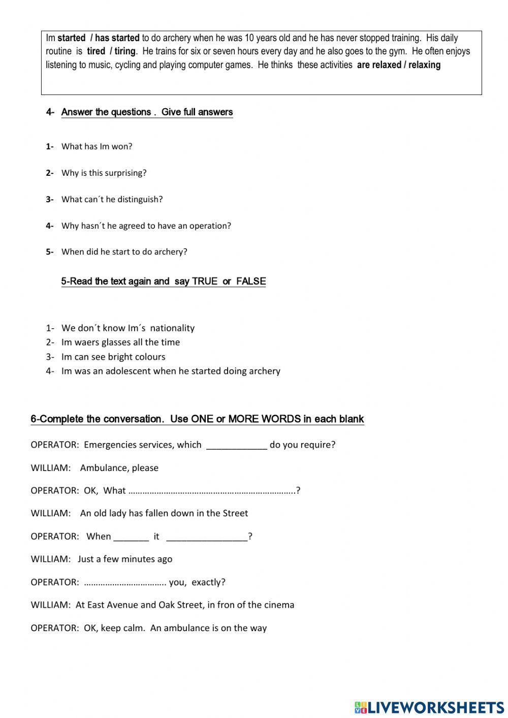 On the pulse 3 … | Free Interactive Worksheets | 1359622