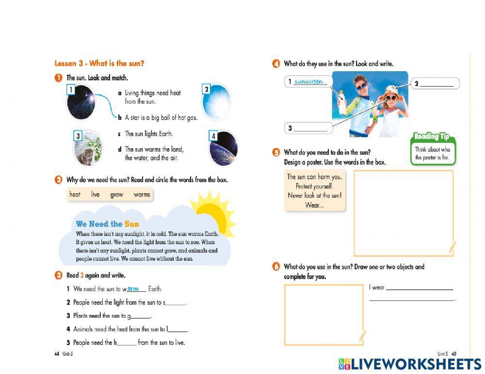 Science online exercise for Segundo | Live Worksheets