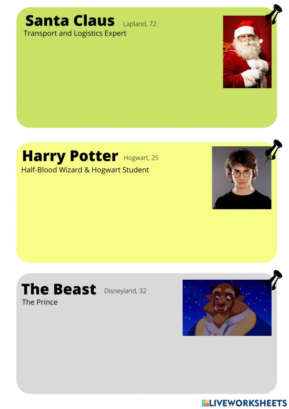 Job Profiles | Free Interactive Worksheets | 1360297