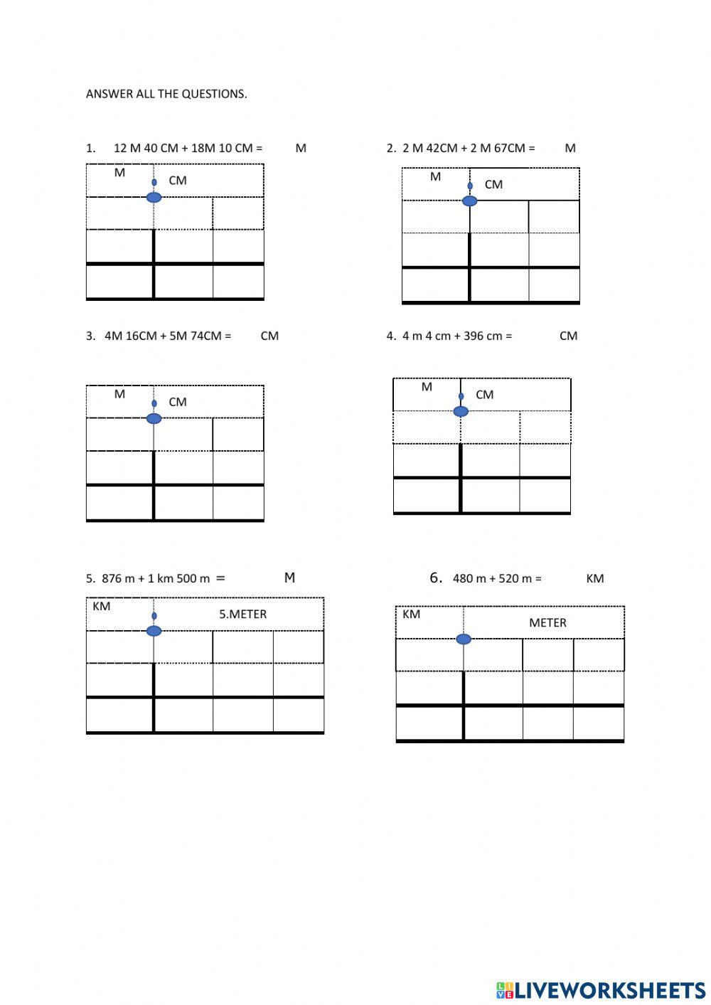 Measurement | norsimah | Live Worksheets