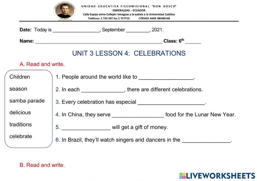 1361644 | Celebrations | MariAnte | LiveWorksheets
