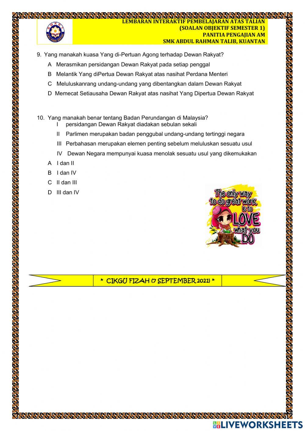 Badan perundangan 1361985 | NORHAFIZAH BINTI SHARIF