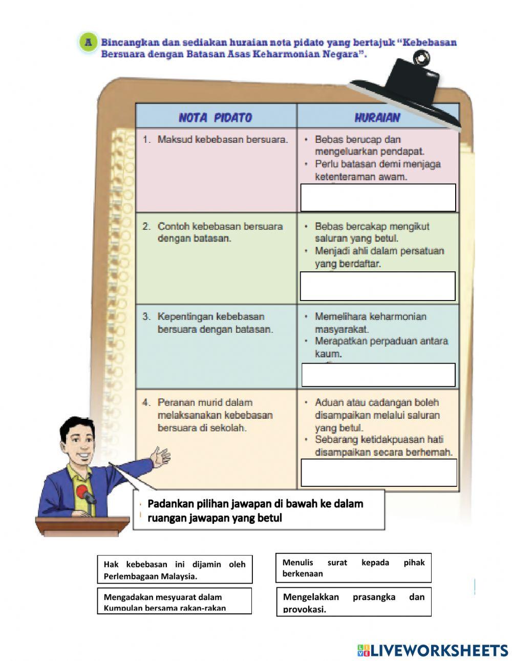 PENDIDIKAN MORAL TINGKATAN 3 (BAB 12 - KEBEBASAN BERSUARA) online ...