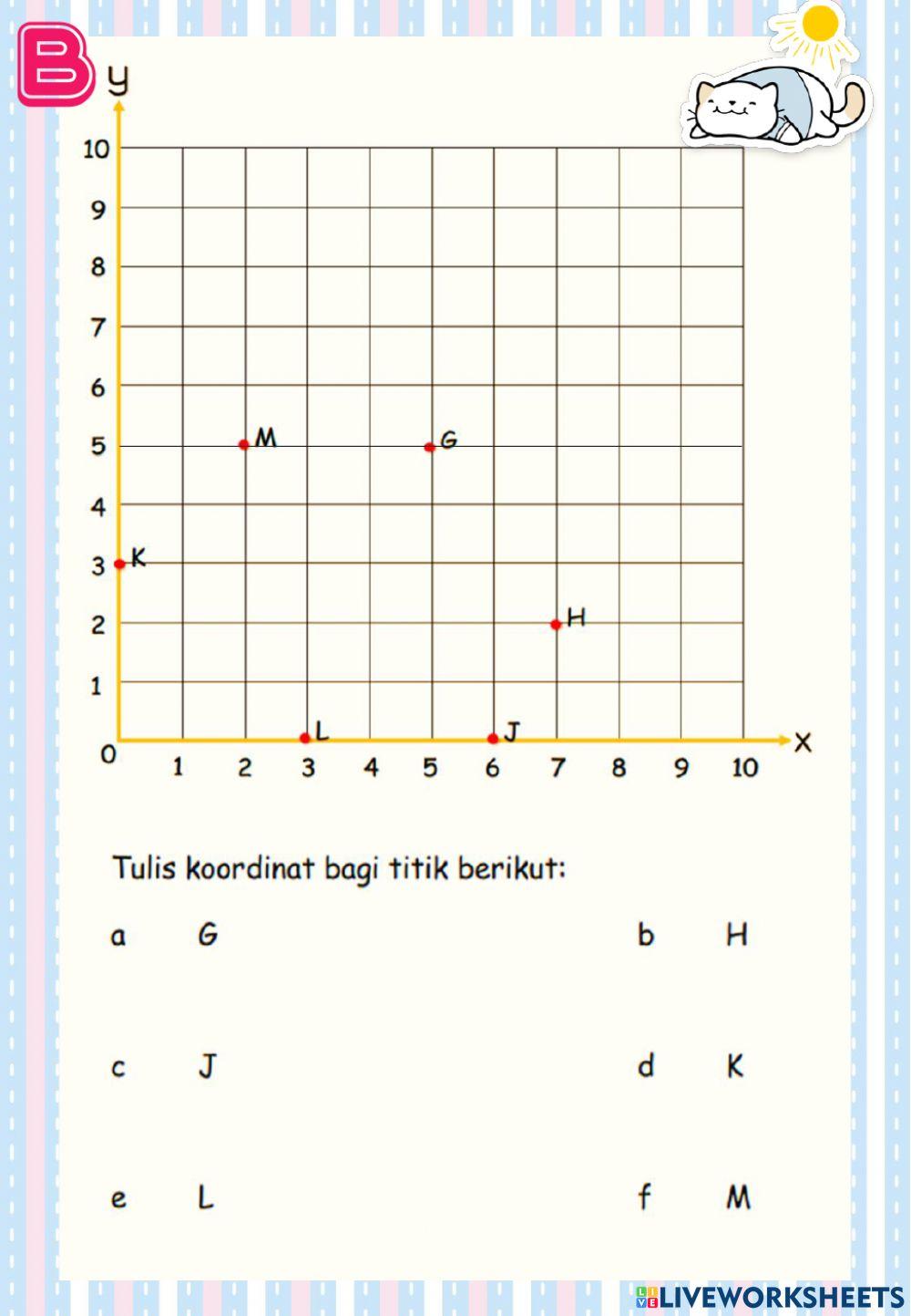 Unit 9 : koordinat worksheet | Live Worksheets