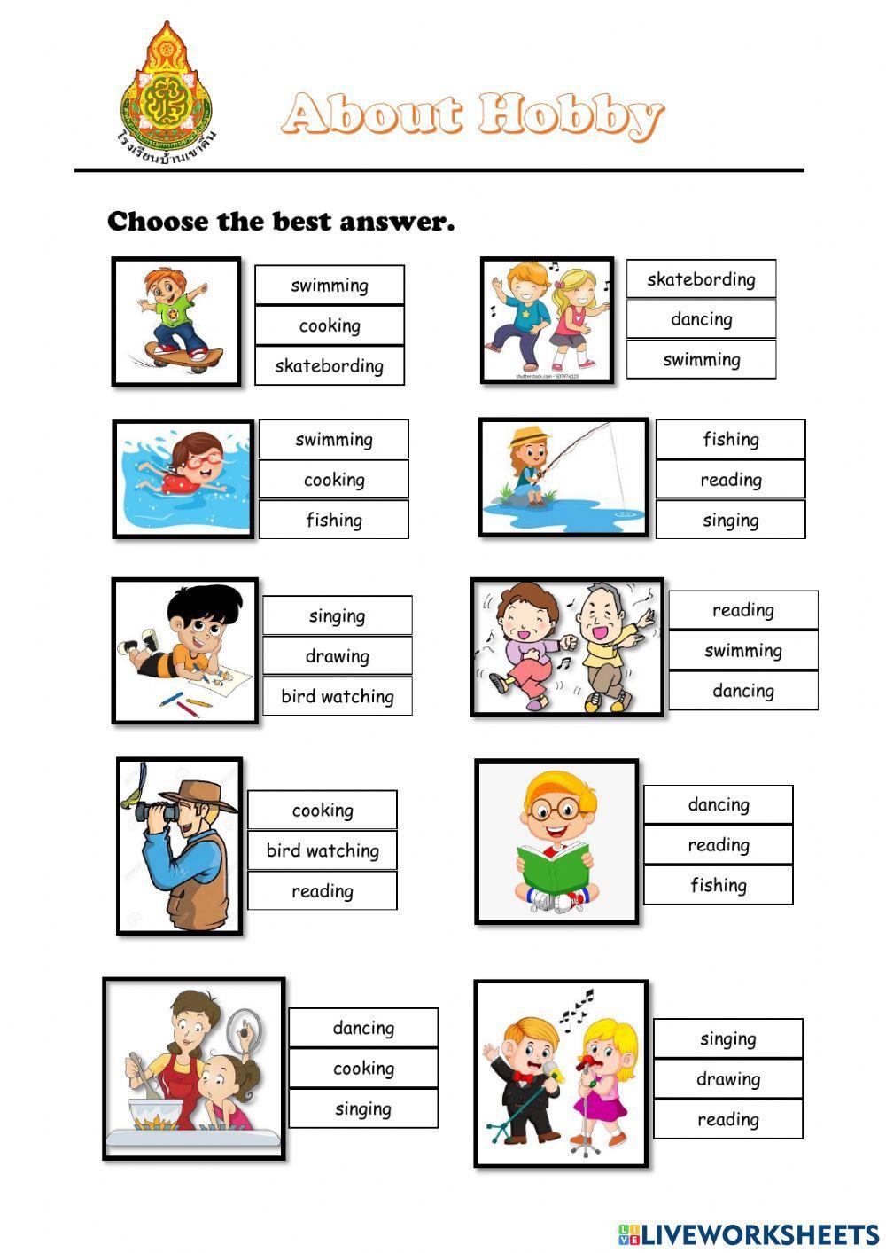 Hobby 0708 | Wijittra2021 | Live Worksheets