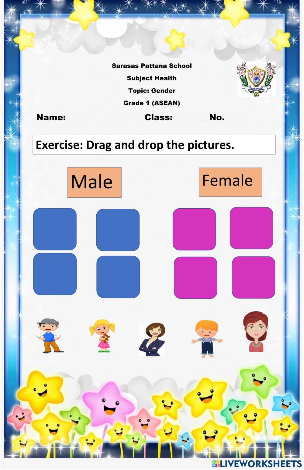 Gender online pdf worksheet | Live Worksheets