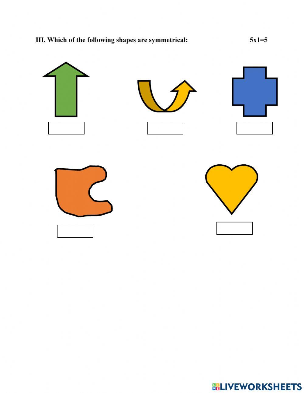 Maths,Cl-3,Shapes and Symmetry online exercise for | Live Worksheets