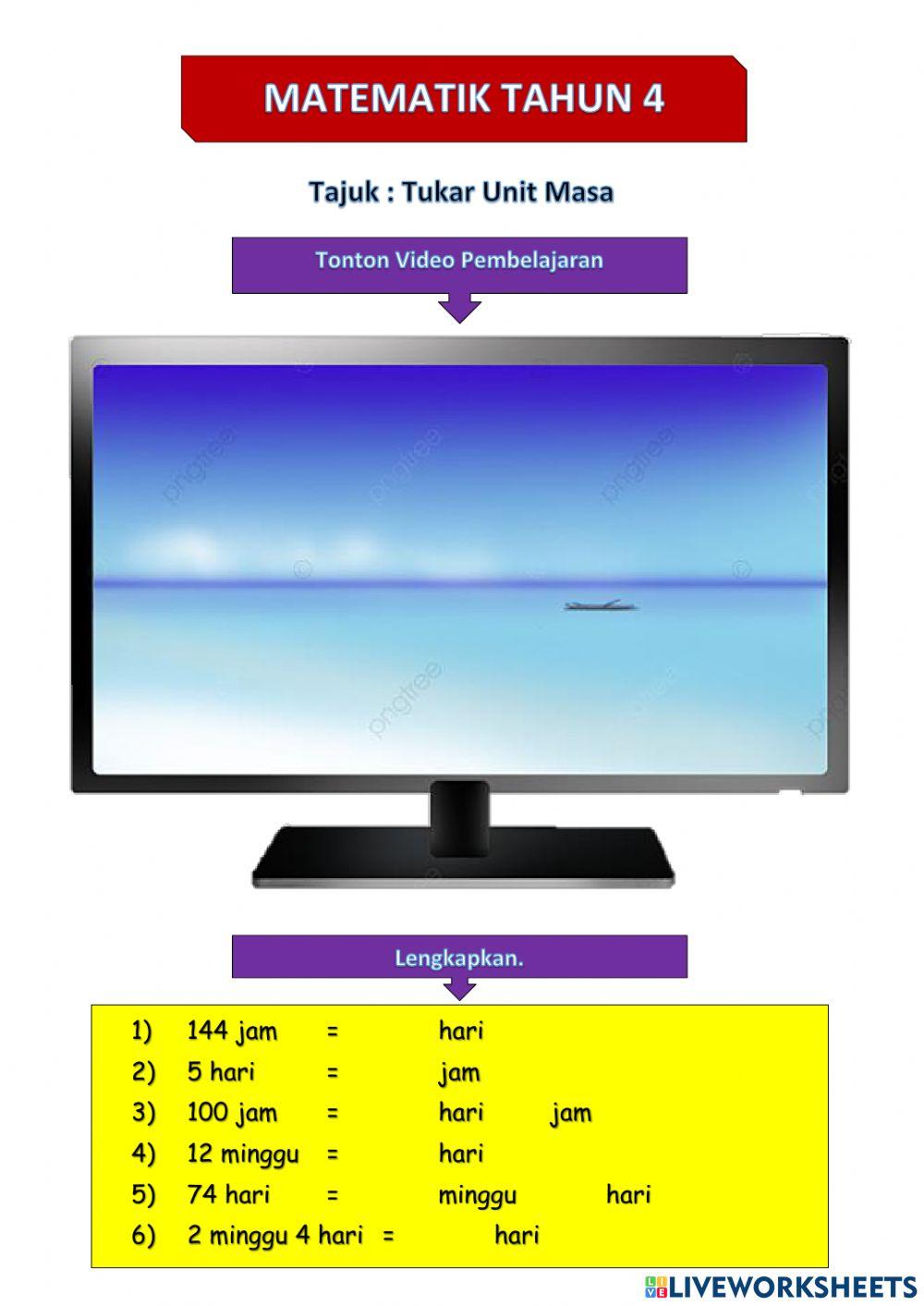 Matematik tahun 4 interactive exercise for Tahun 4 | Live Worksheets