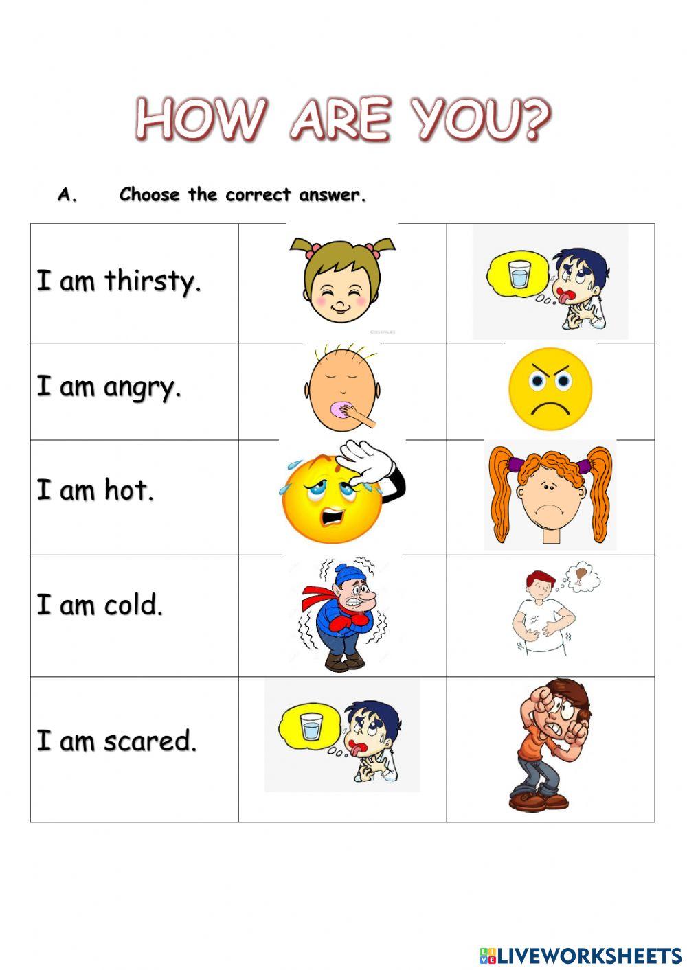 Emotions | Free Interactive Worksheets | 1363643