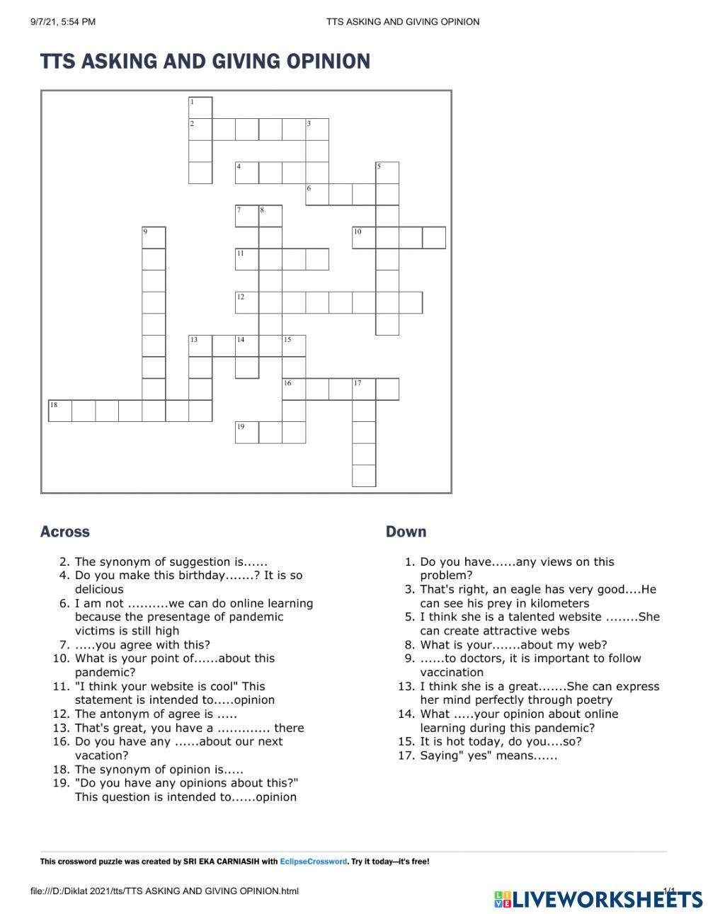 Tts asking and … | Free Interactive Worksheets | 1364133