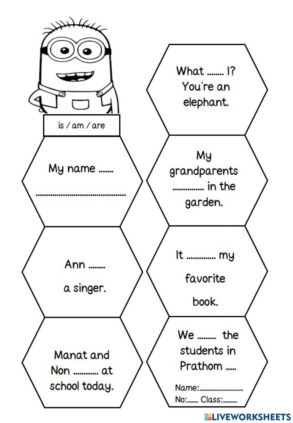 Is Am Are Activity For Primary Live Worksheets is-am-are-activity-for-primary-live-worksheets