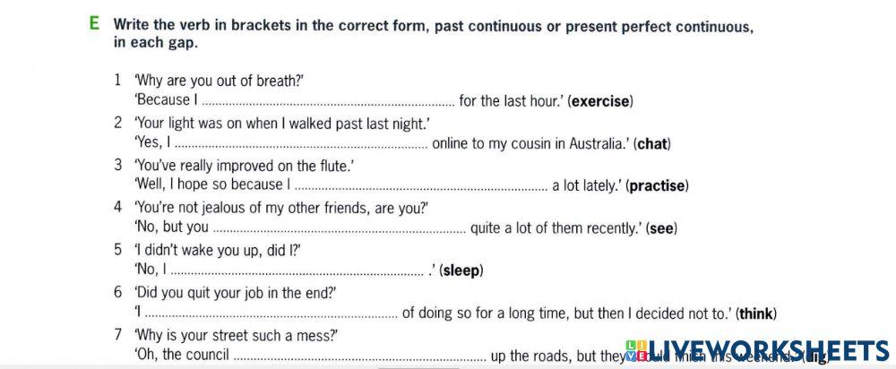 C1-unit 3 exerc… | Free Interactive Worksheets | 1364628