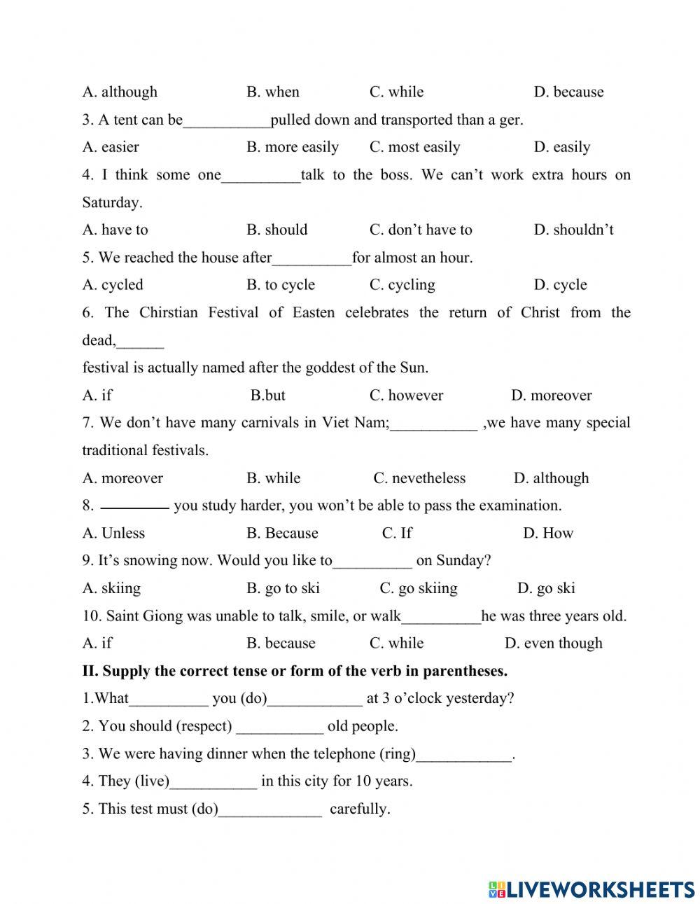 G8-TEST 1-HK1 | Free Interactive Worksheets | 1367101