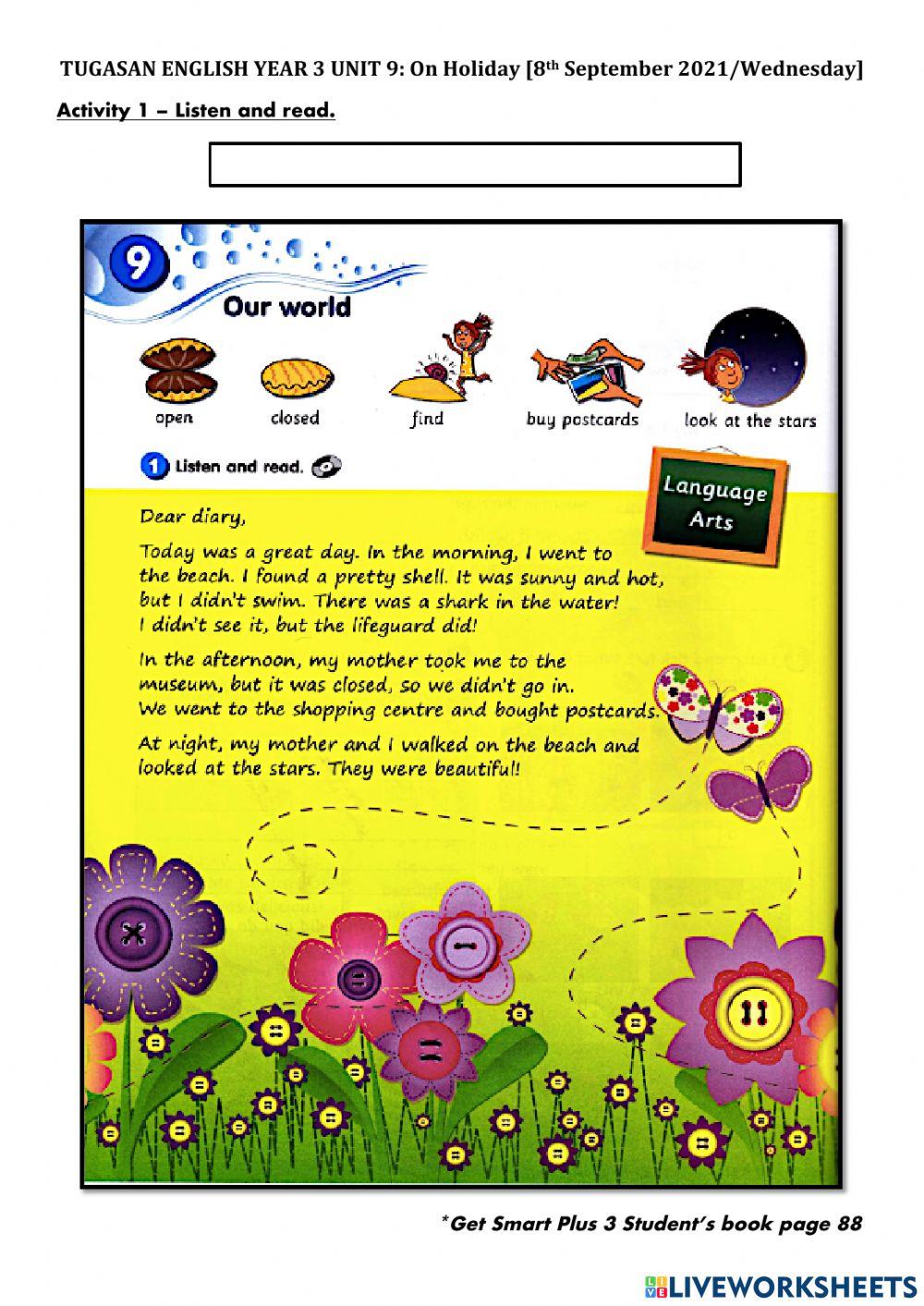 Get Smart Plus 3 Module 9: On holiday (Reading 2) 1364969