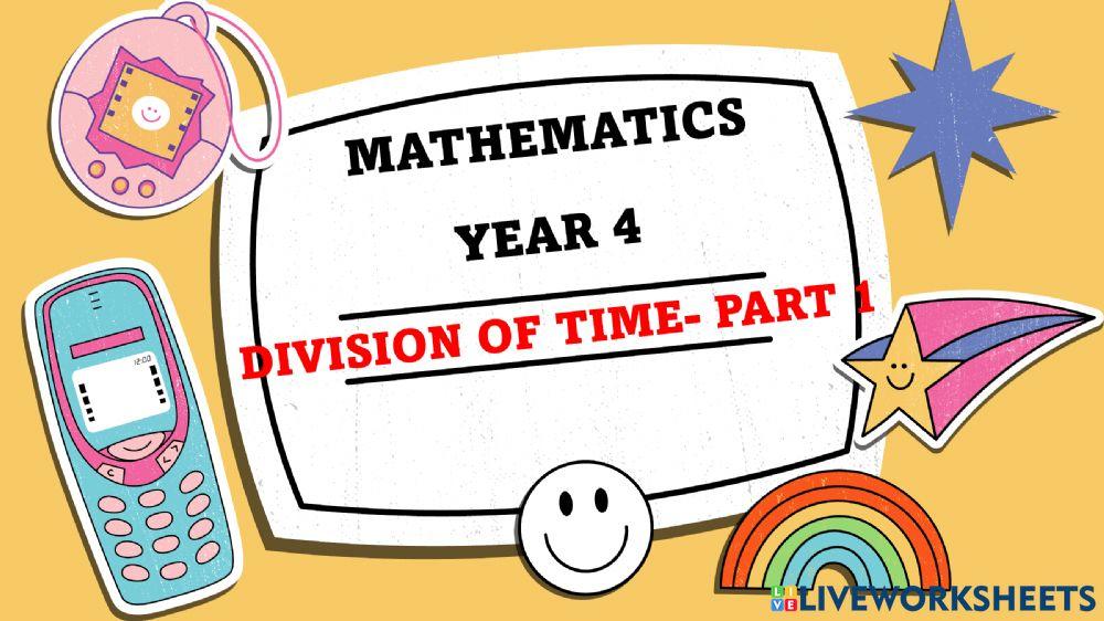Division of time | Live Worksheets