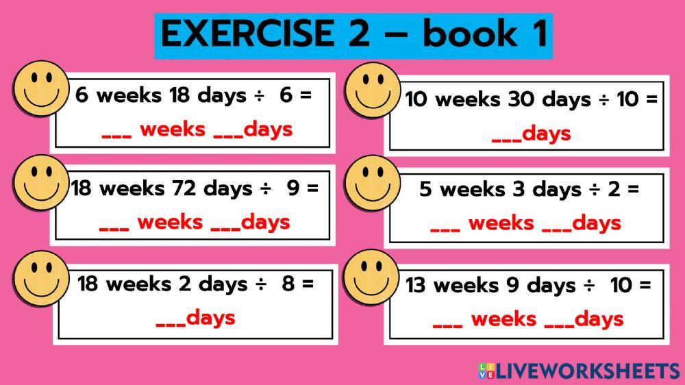 Division of time | Live Worksheets